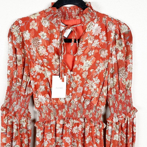 Alexis | Dresses | Nwt Alexis Rosewell Mini Dress In Rust Red Floral ...